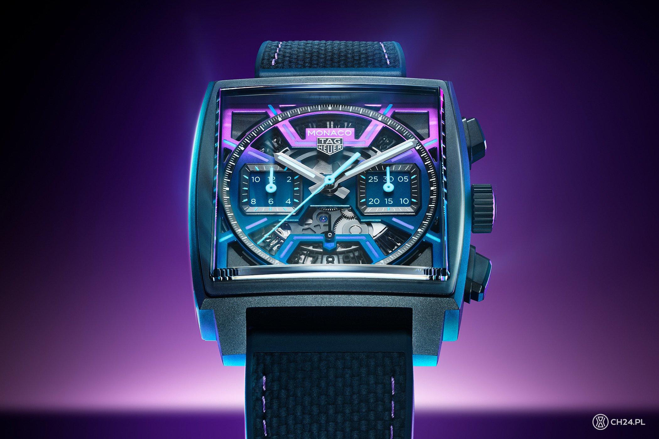 TAG Heuer Monaco Chronograph Skeleton - inspirowany nocnym wyścigiem ...