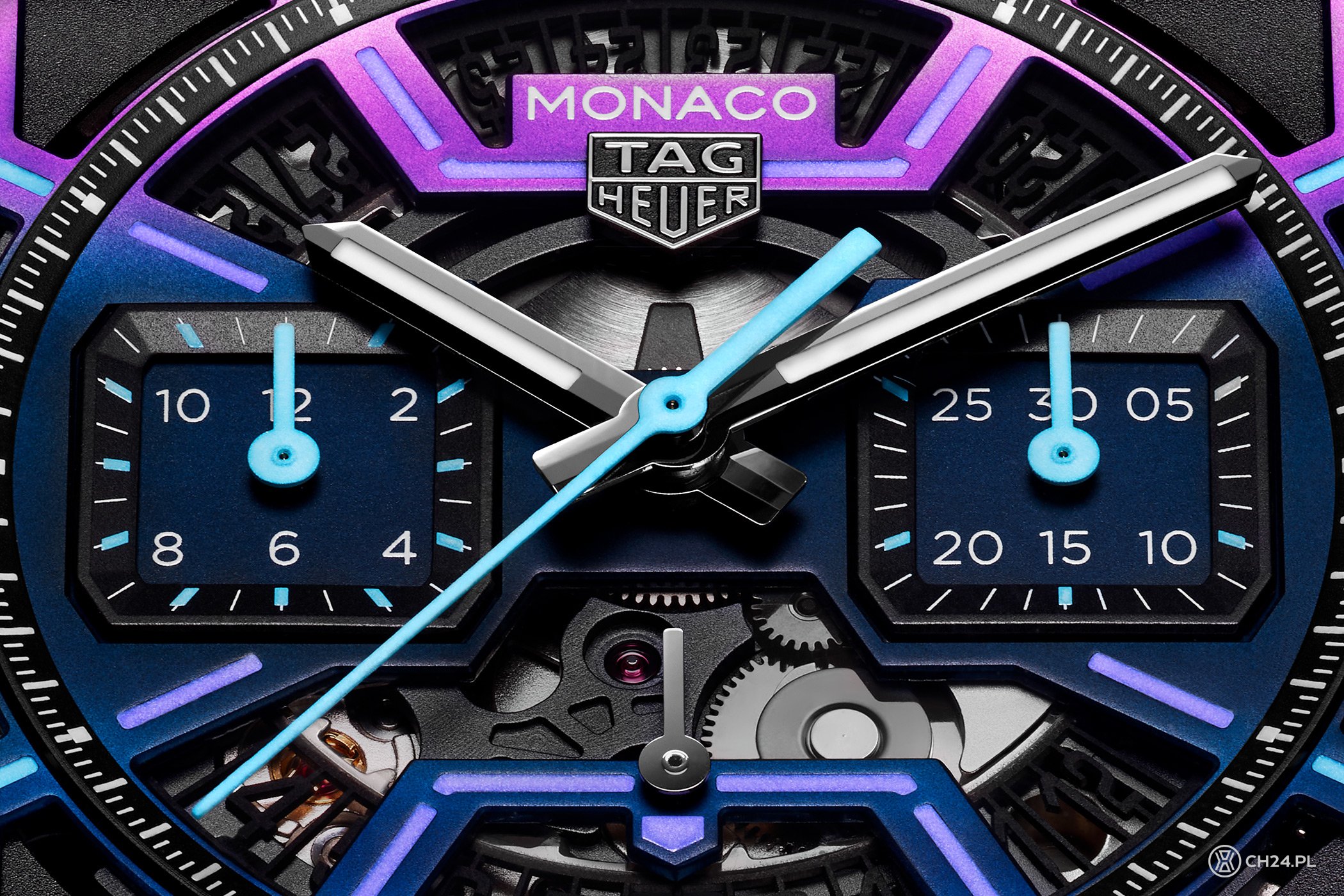 TAG Heuer Monaco Chronograph Skeleton - inspirowany nocnym wyścigiem ...